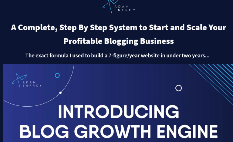 Adam Enfroy – Blog Growth Engine Update 1 Download