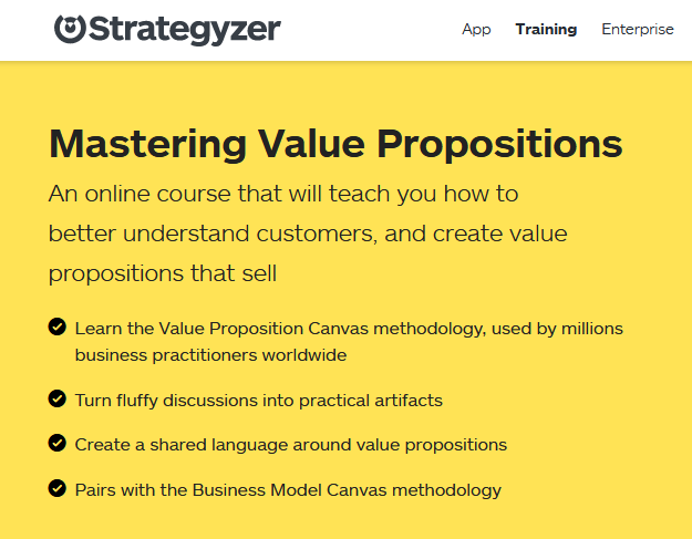 Strategyzer – Mastering Value Propositions